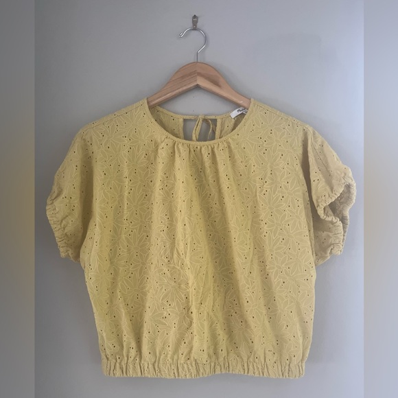 Madewell | Tops | Nwt Eyelet Michele Bubble Top In Daisy Daydream | Poshmark